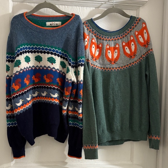 Boden | Shirts & Tops | Mini Boden Kids Sweaters Navy With Squirrels ...